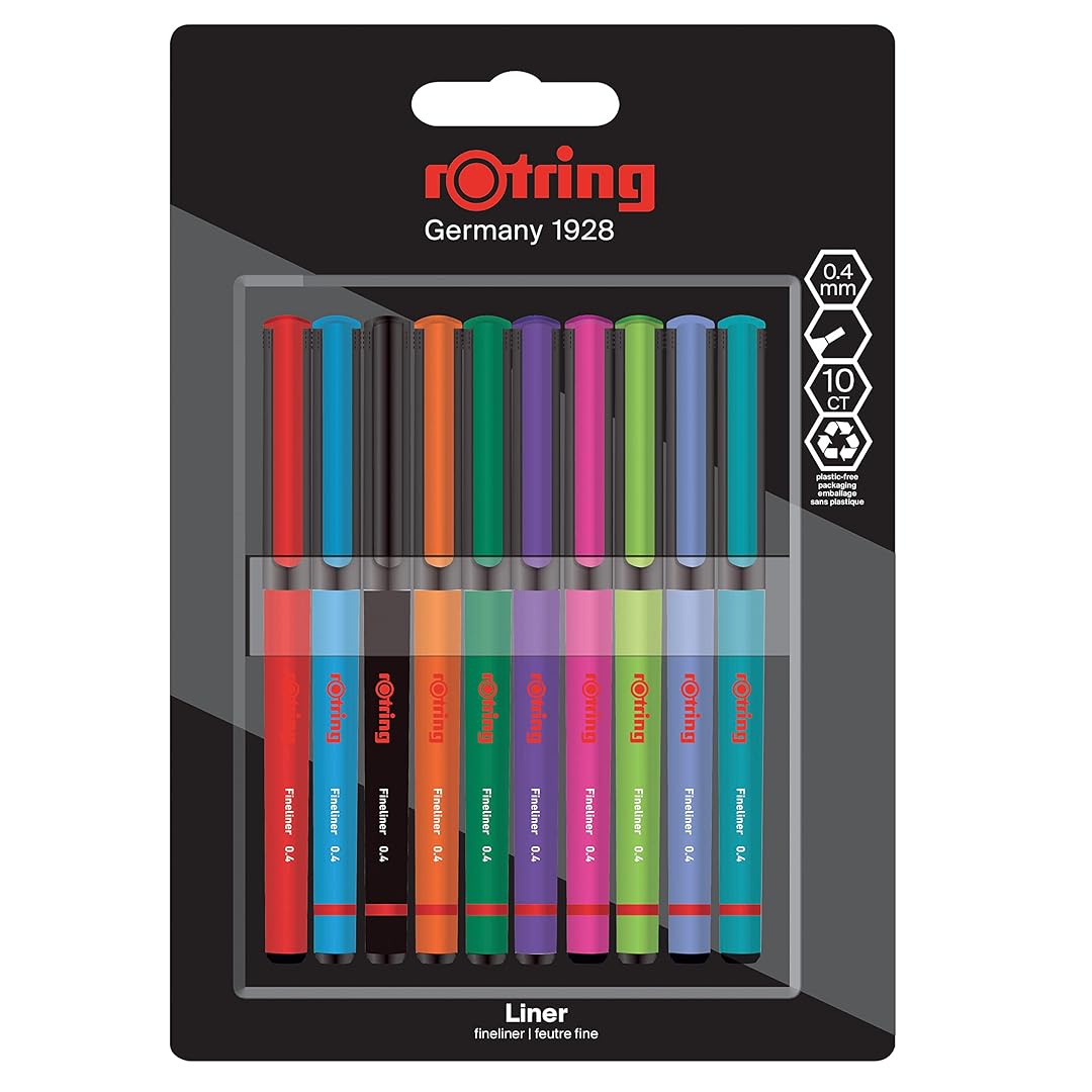 rOtring Liner Fineliner Pens 0.4mm, Assorted Col – Artstation