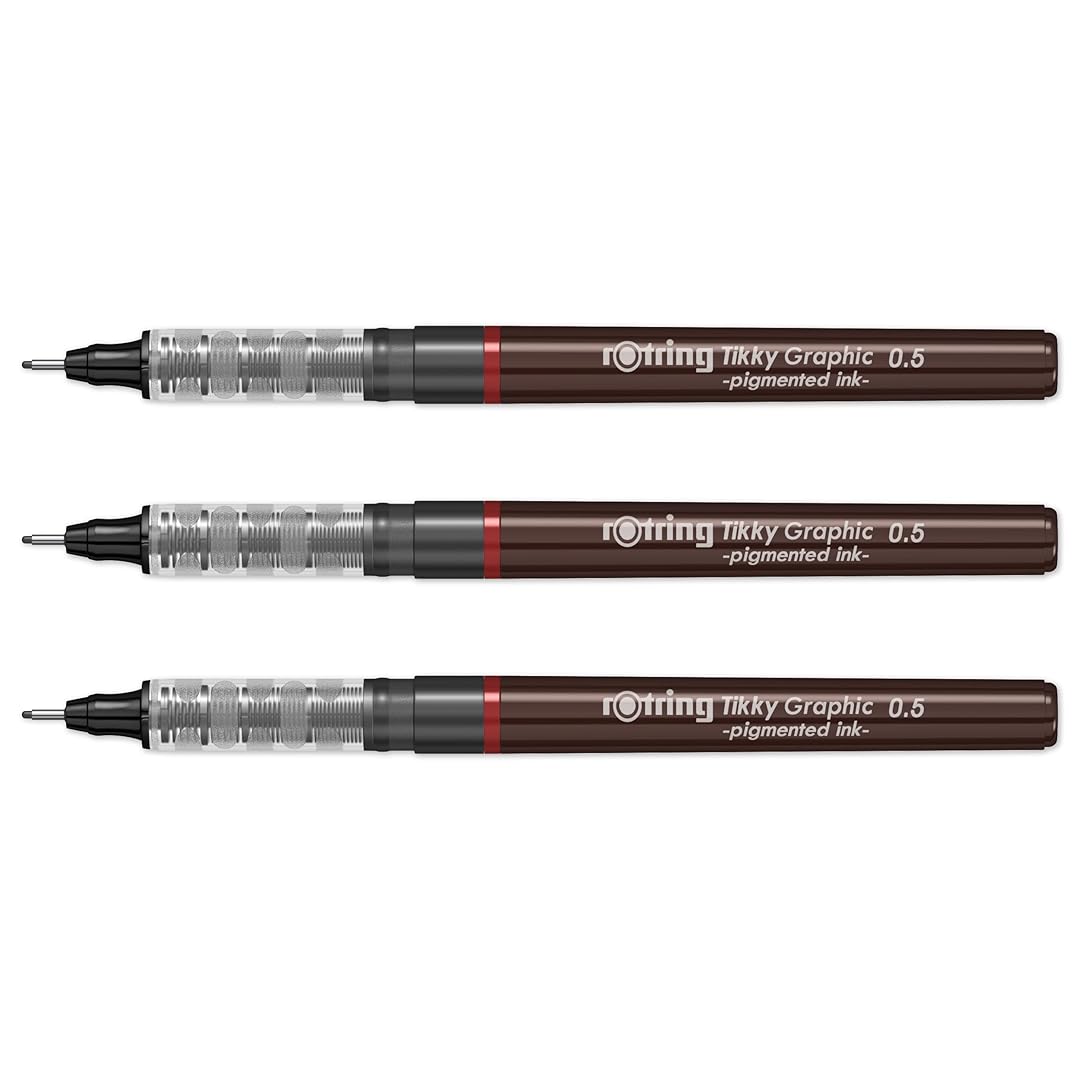 rOtring Tikky Fineliner Set 0.5mm Tip, Pack o – Artstation