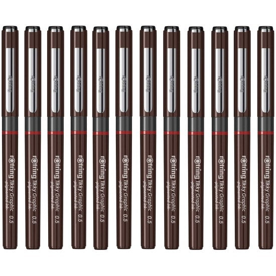 rOtring Tikky Fineliner Set 0.5mm, Black Ink, – Artstation
