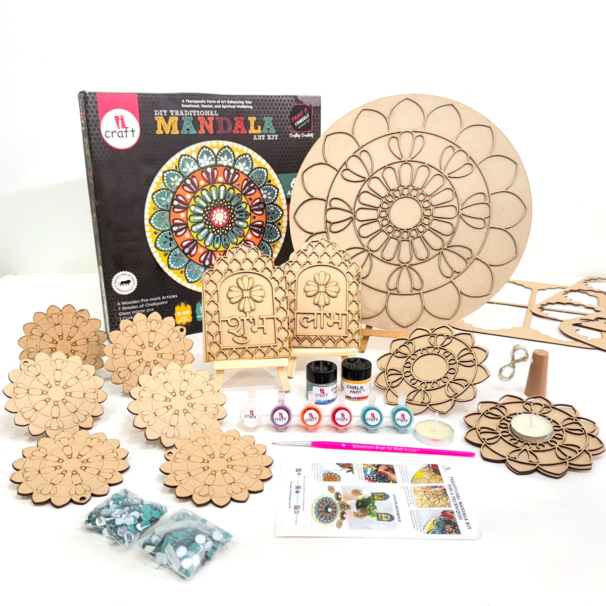 iCraft DIY Traditional Mandala Art Kit - Diwali Special for a Festive ...