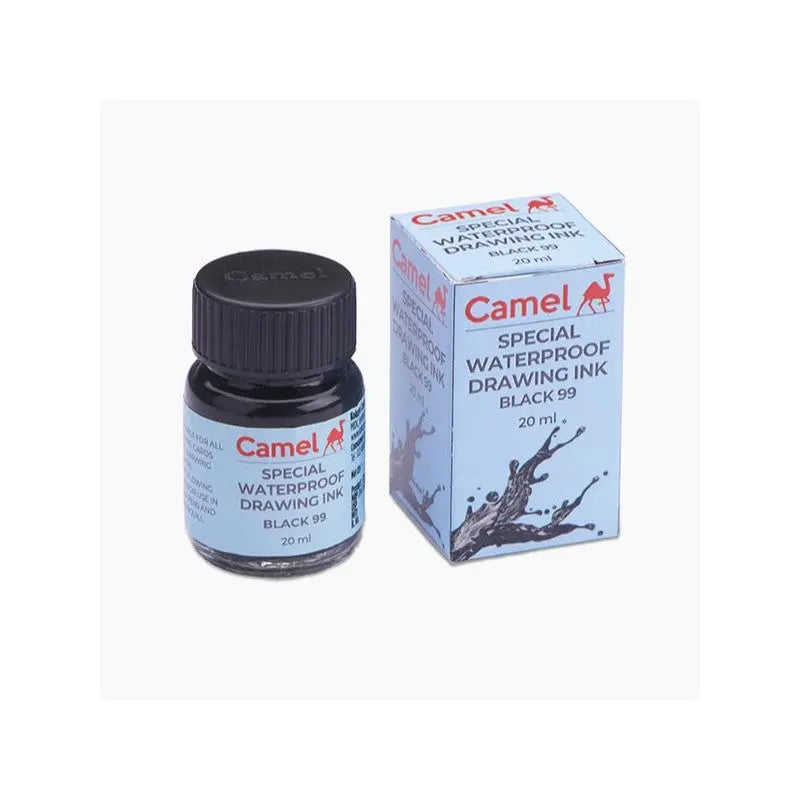 Camel Waterproof Drawing Ink Black 99 (20ml) - Artstation