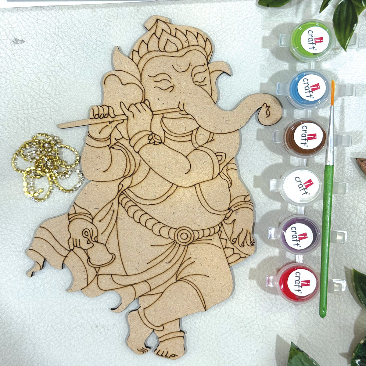 iCraft DIY Ganesha Painting Kit - Wooden Idol Craft for All Ages ...