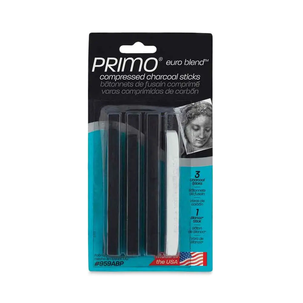 General'S Primo Euro Blend Compressed Charcoal Sticks – Artstation