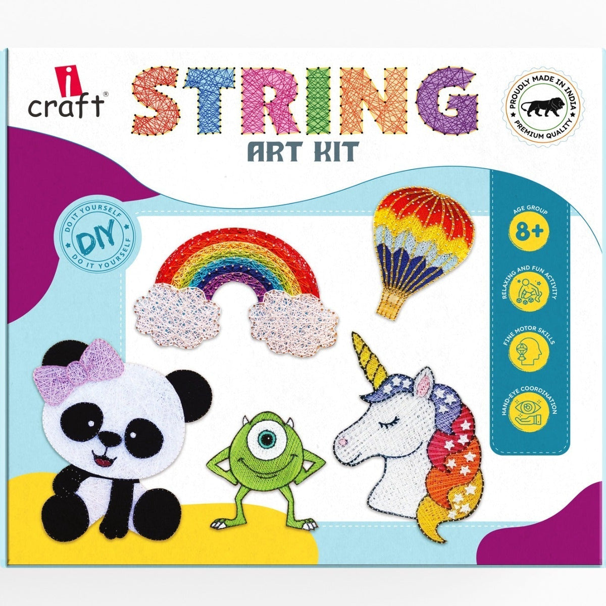 iCraft DIY String Art Kit with Hammer, Nails & Threads – Artstation