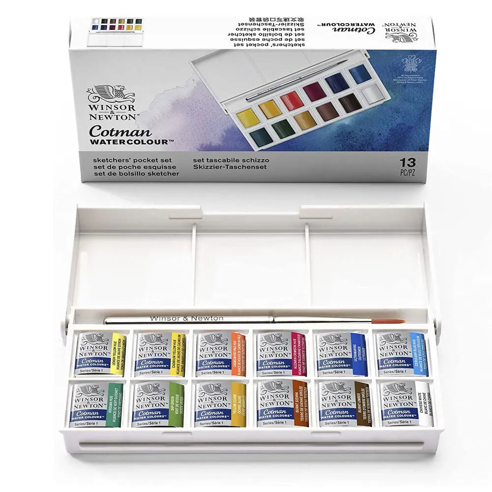 Winsor & Newton Cotman Water Colours Sketchers Pocket Box Set- Artstation