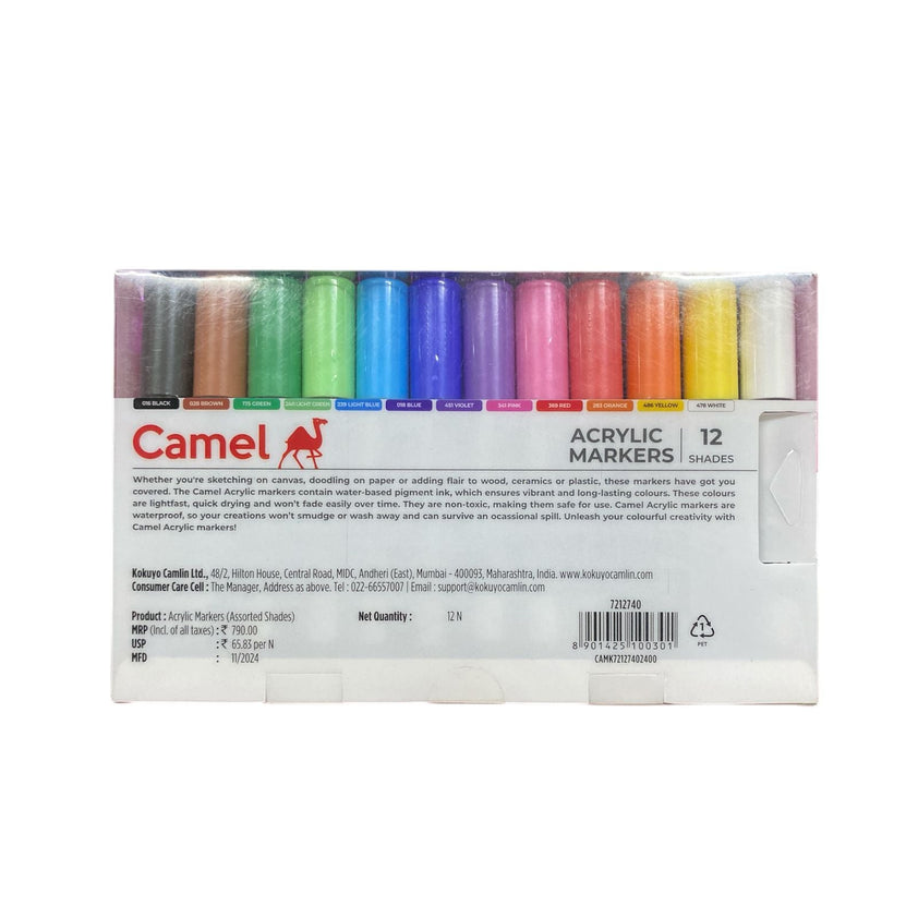 Camel Acrylic Markers Set Of 12 Shades – Artstation