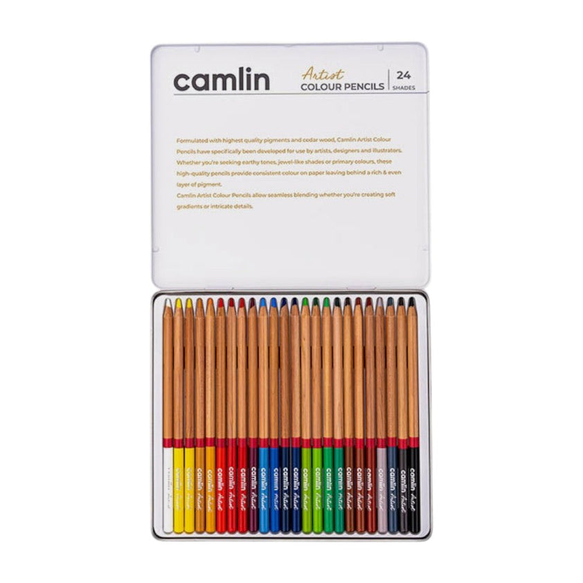 Camlin Artist Colour Pencils - 24 & 72 Shades - Wax-Based Sets – Artstation