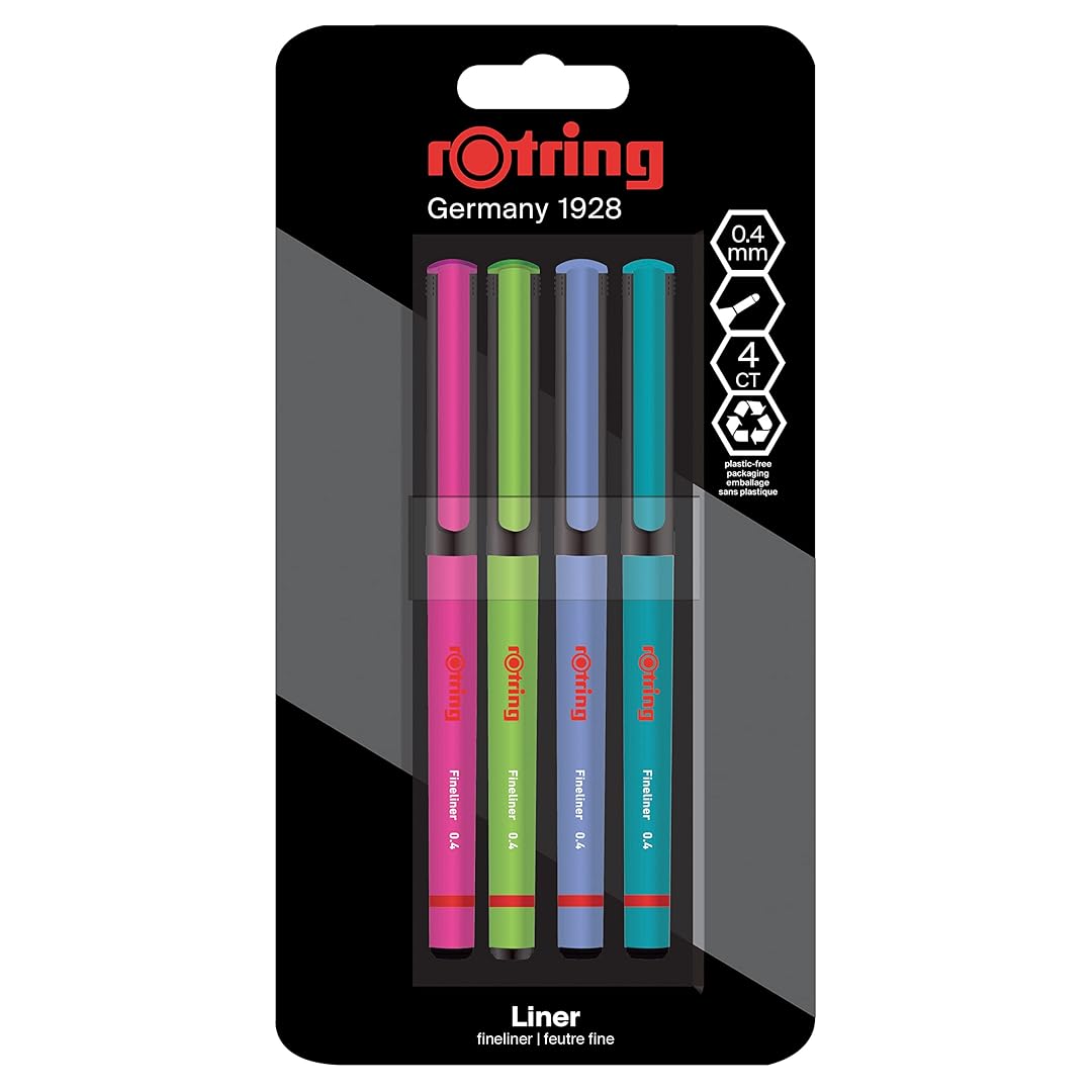 rOtring Liner Fineliner Pens 0.4mm, Assorted Co – Artstation